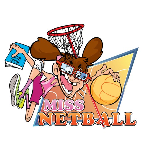 MissNetball Super Heroine Netball Nerd | Logo design contest