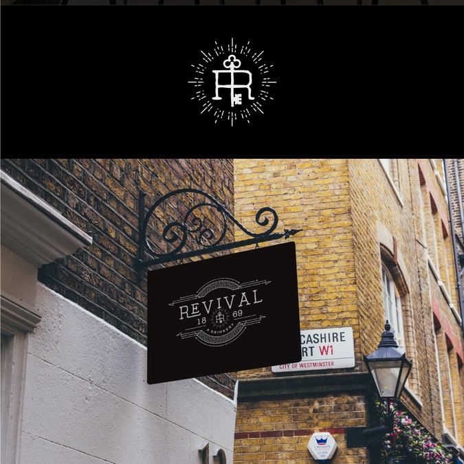 Create a speakeasy/prohibition era style logo for a high-end bar/lounge ...