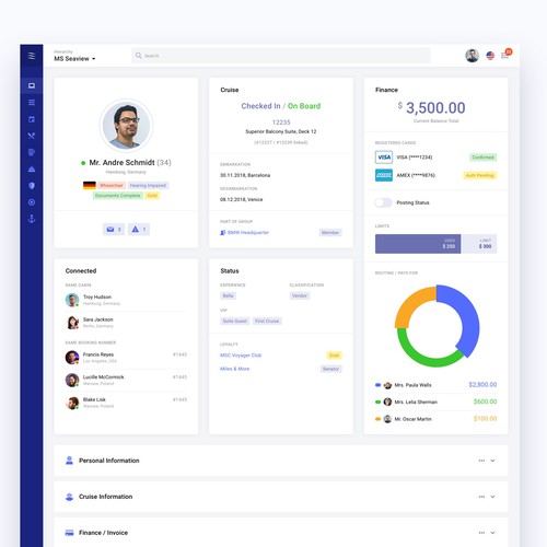 Otalio SPMS UI Design for the modern Cruise Ship Industry | Other web ...