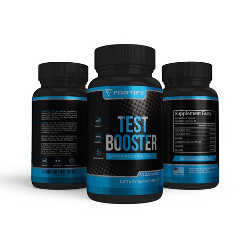 Design Label for Test Booster Supplement | Product label contest