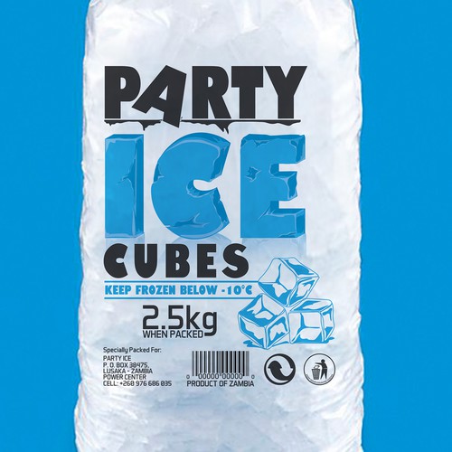 Designs | PARTY ICE CUBES | Product label contest