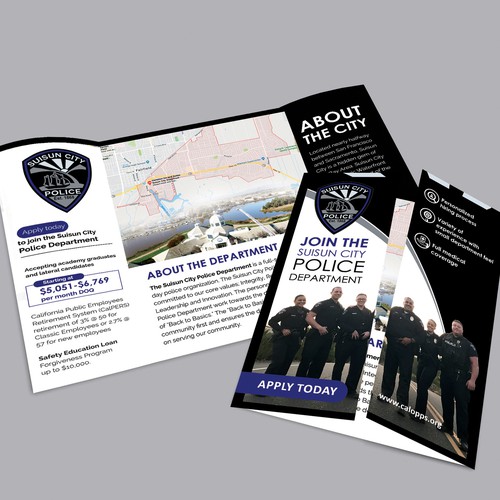Suisun City Police Department recruitment flyer | Brochure contest