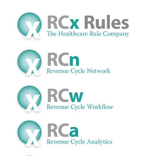 Medical Software Company Logo(s) for RCx Rules | Logo design contest
