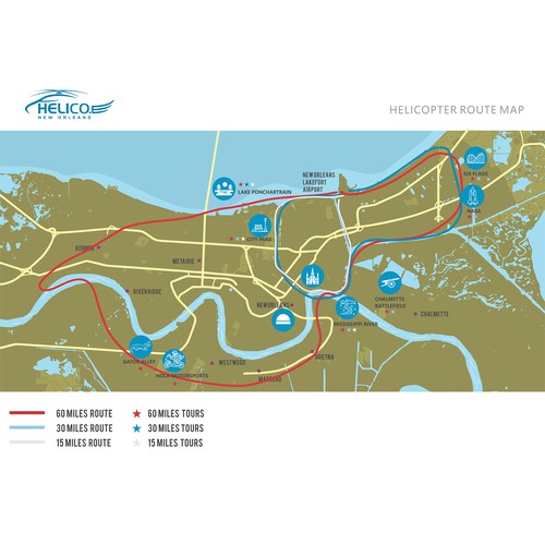 Helicopter Routes Map | Other design contest