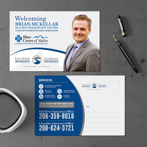 Designs | Attention grabbing postcard announcing new producer ...