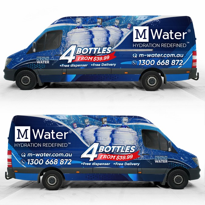 Water Delivery Van Wrap | Car, truck or van wrap contest