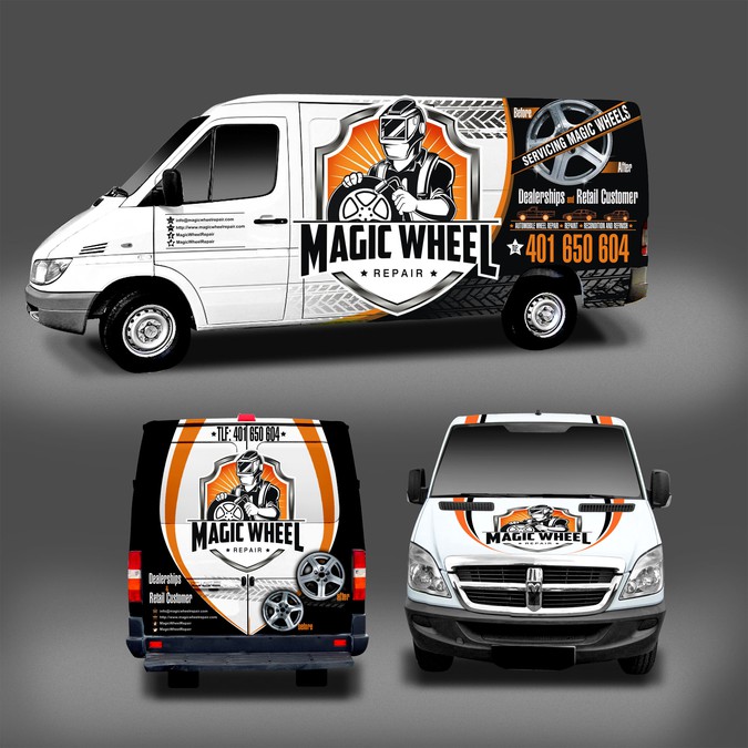 Magic Wheel Repair Van Wrap | concurso Rotulación de auto, camión o ...