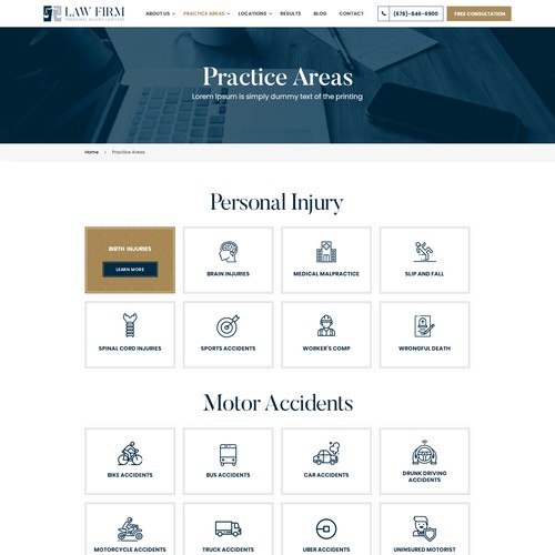 Designs | High-End Law Firm Website Design | Web page design contest