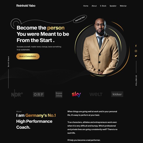 Designs | High-Performance-Coach Website | Web page design contest