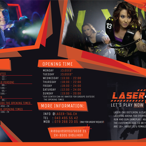 Brochure for laser-tag business | Postcard, flyer or print contest
