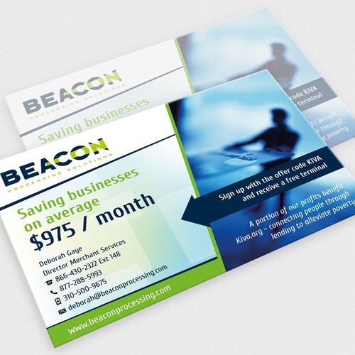 One page postcard for credit card processing | Postcard, flyer or print ...