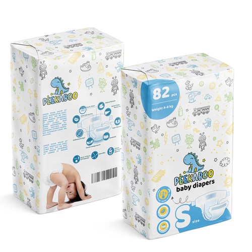 Designs | Packaging design for baby diapers. Other designs sizes will ...