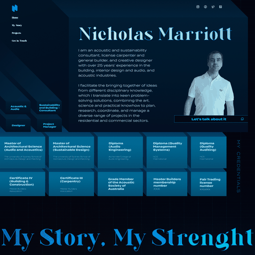 Designs | nicholas marriott | Web page design contest