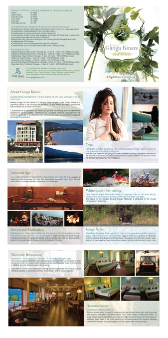 Brochure design for Hotel Ganga Kinare - A Yoga & Ayurveda Retreat ...