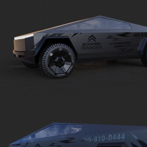 Designs | Roofing Ranger Cybertruck design | Car, truck or van wrap contest