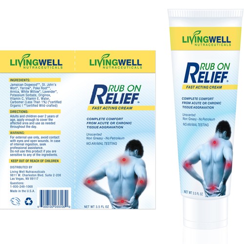 Need dynamic Product Label for my Rub on Relief Pain Cream | concurso ...