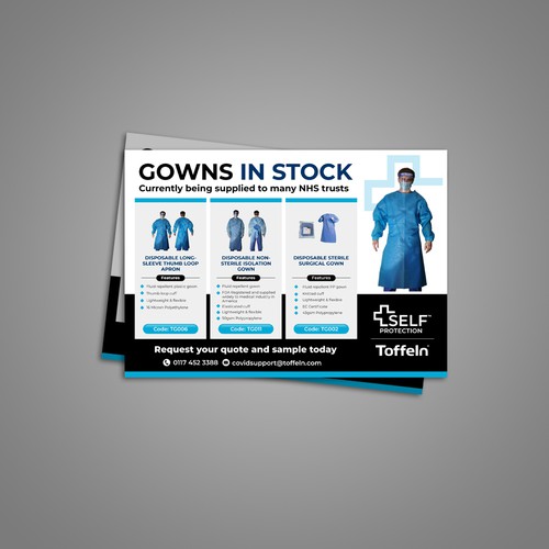 Designs | Design a postcard for mailing to advertising hospital PPE ...