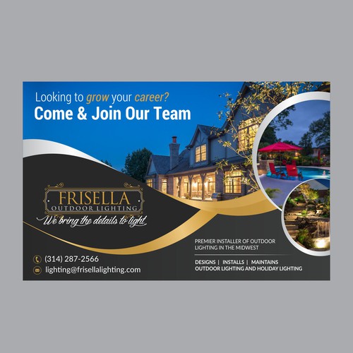 Outdoor lighting company needs to attract top performers | Postcard ...