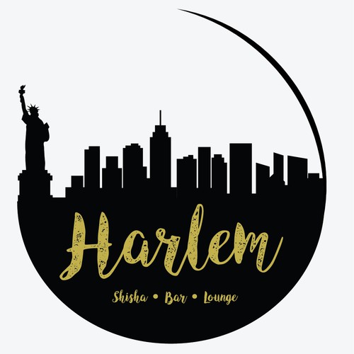 Harlem. New York. Retro. Rust. hookahbar. Lounge | Logo design contest