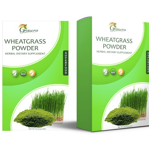 Package Design for Spirulina Powder, Wheatgrass Powder & Curcumin ...