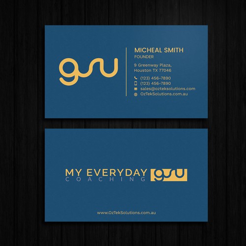 Create a card that shows the "Guru" in every geek! | Business card contest