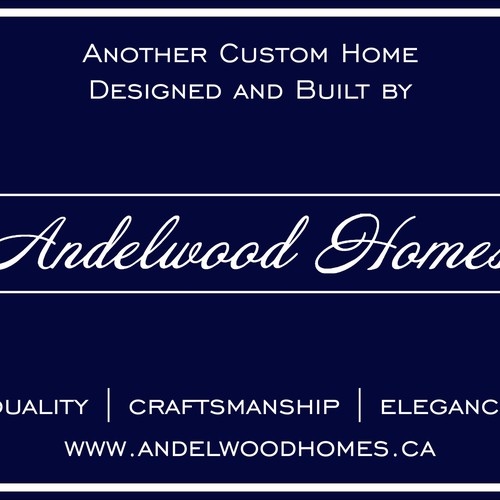 Custom Home Builder Lawn Sign | Signage contest