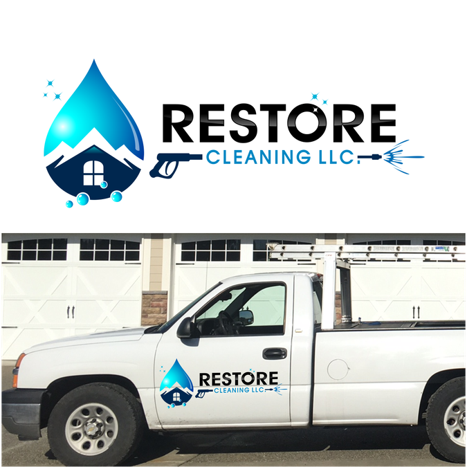 Create a logo for Restore Cleaning that illustrates back to the way ...