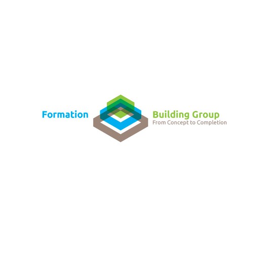 Create a modern hip logo for a Green building company called "Formation ...