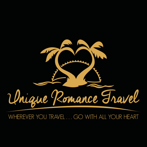 Create a LUXURY ROMANCE TRAVEL AGENCY identity targeting the wedding ...