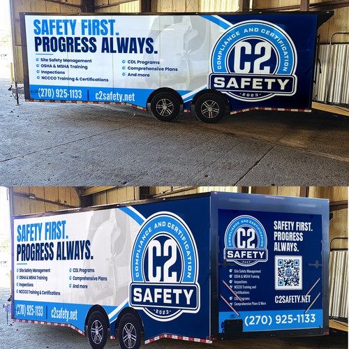 Designs | FULL Trailer Wrap - Construction Safety Company | Car, truck ...