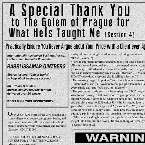 Full Page Content/Text Based Advert for Newspaper/Magazine | Postcard ...