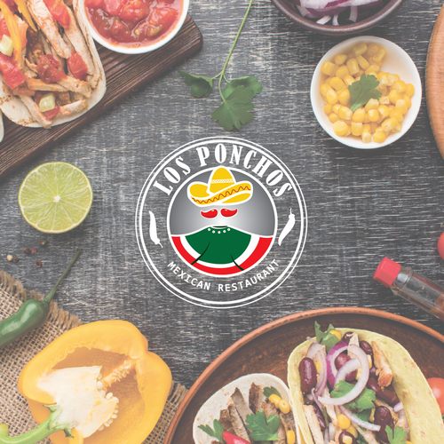 Designs | New Opening of Mexican Restaurant - Los Ponchos | Logo design ...