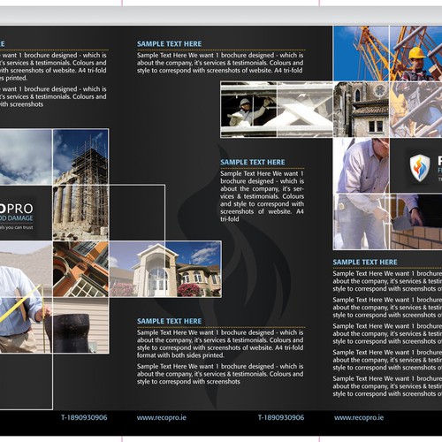 Brochure for Fire and Water Damage Restoration Company | Print or ...