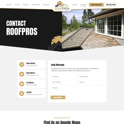 Designs | Standout Roofing Company Website Design. | Web page design ...
