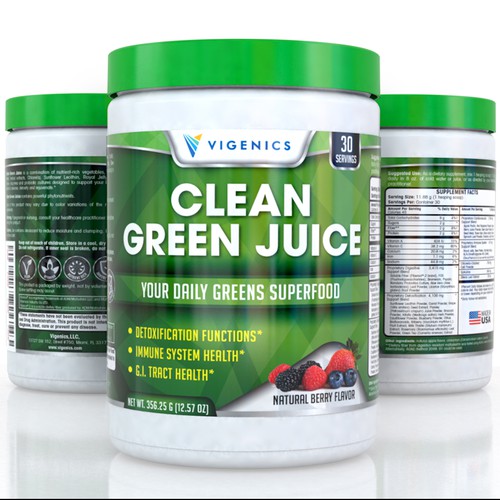 Design a Modern Label for a Brand New Green Juice Superfood Company ...