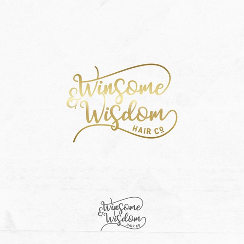 Design a whimsical and classy logo for Winsome & Wisdom Hair Co. | Logo ...