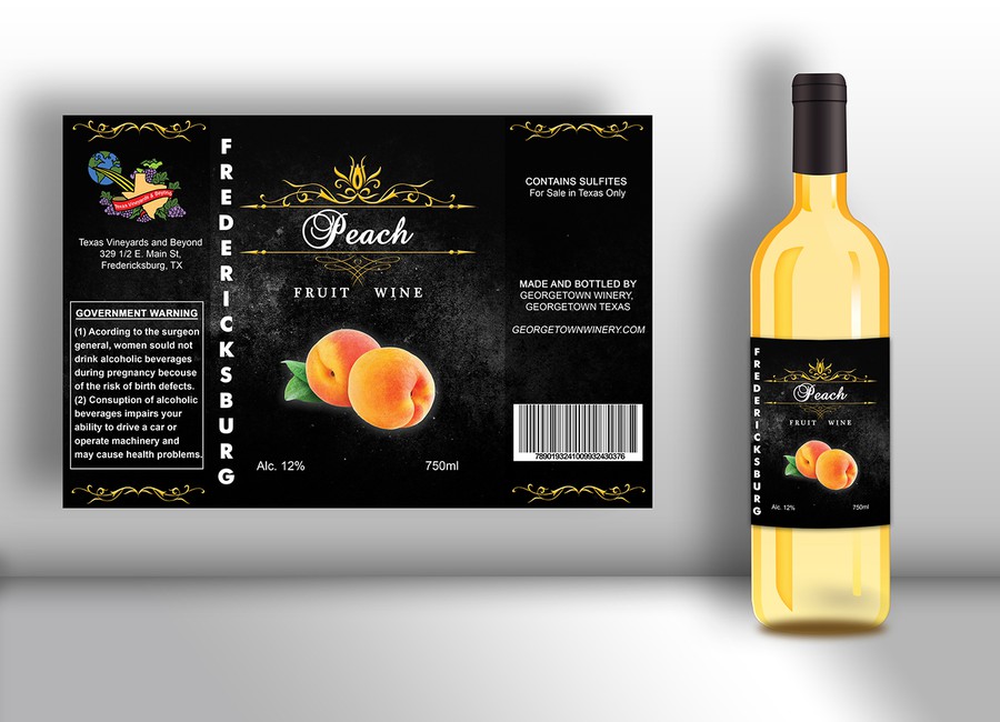 PEACH WINE LABEL | Product label contest