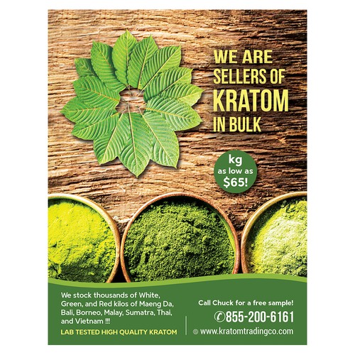 Guaranteed contest. Full page ad for Kratom company! | Postcard, flyer ...