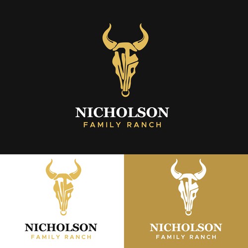 Designs | Rustic Bullhead outline for a ranch logo with NFR in the ...