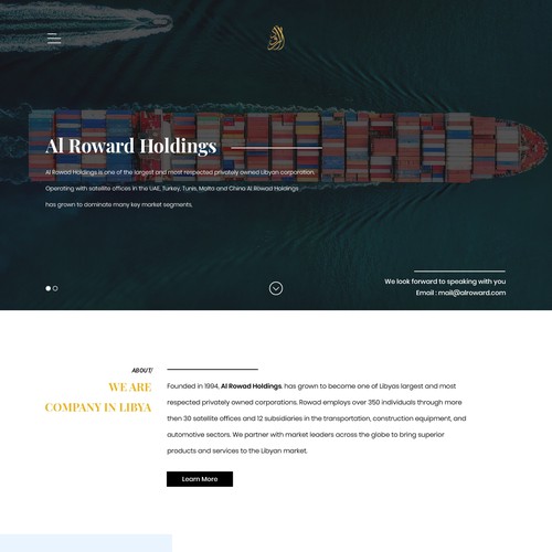 Holding Company Website Redesign | Web page design contest