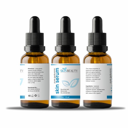 Easy Simple LABEL design for Skin Care Serum | Product packaging contest
