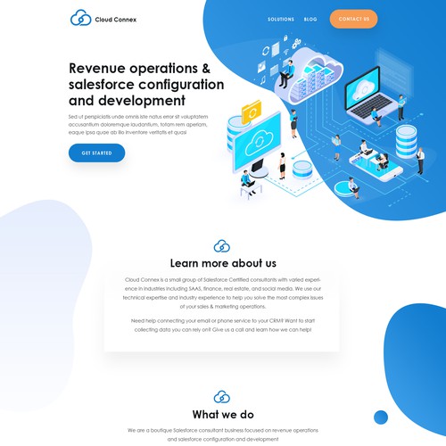 Designs | Cloud Connex site design | Web page design contest