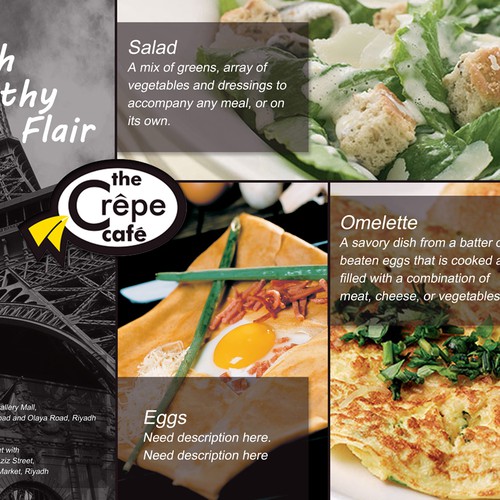 Flyer design for The Crepe Cafe | Postcard, flyer or print contest