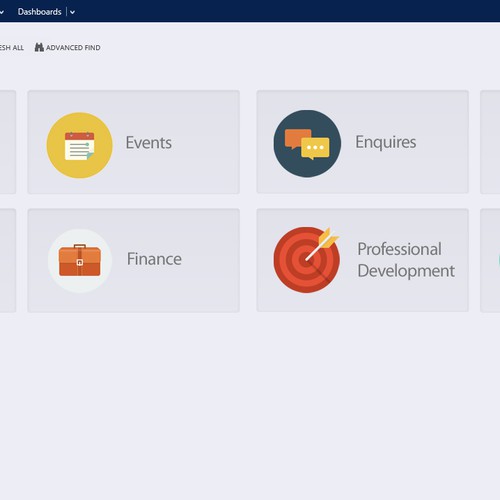 Dynamics CRM navigation dashboard | Landing page design contest Dynamics CRM navigation dashboard | Landing page design contest