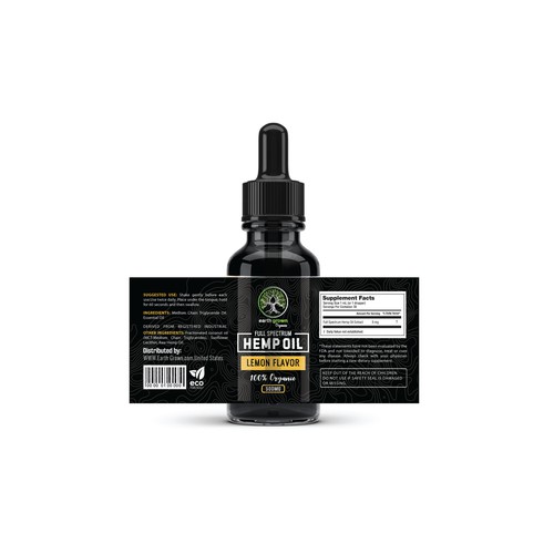 Create a Tincture Bottle Label for Our New CBD Oil / Hemp Oil Organic ...