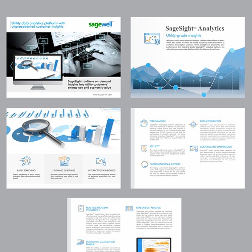 Software sales brochure for advanced data analytics | Brochure contest