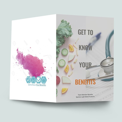 Design of front and back cover for employee benefits booklet | Book ...