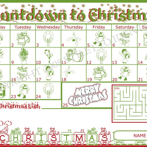 Countdown to Christmas Calendar! | Print or packaging design contest
