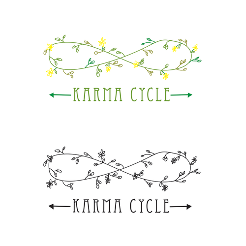 Create a captivating be kind / karma / life cycle design for drinkware ...