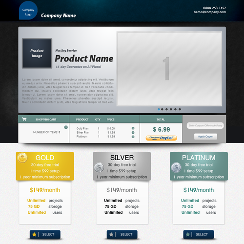 Subscription Product Details Page | Web page design contest